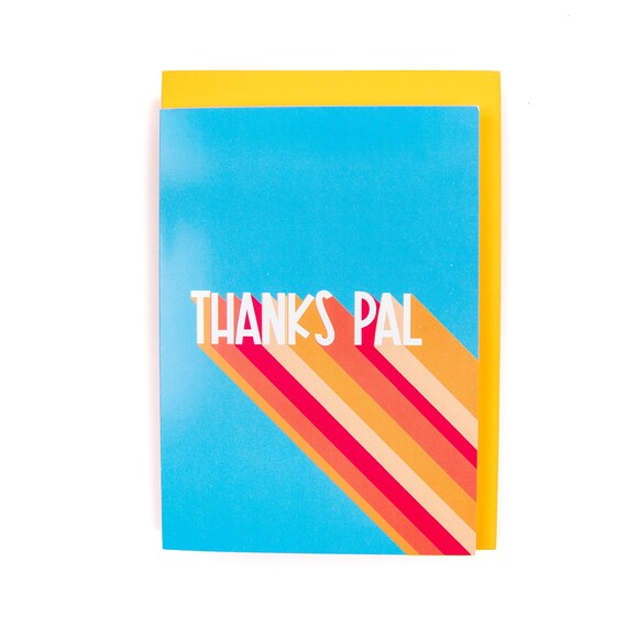 Thanks Pal Thank You Card Scottish Card | Etsy