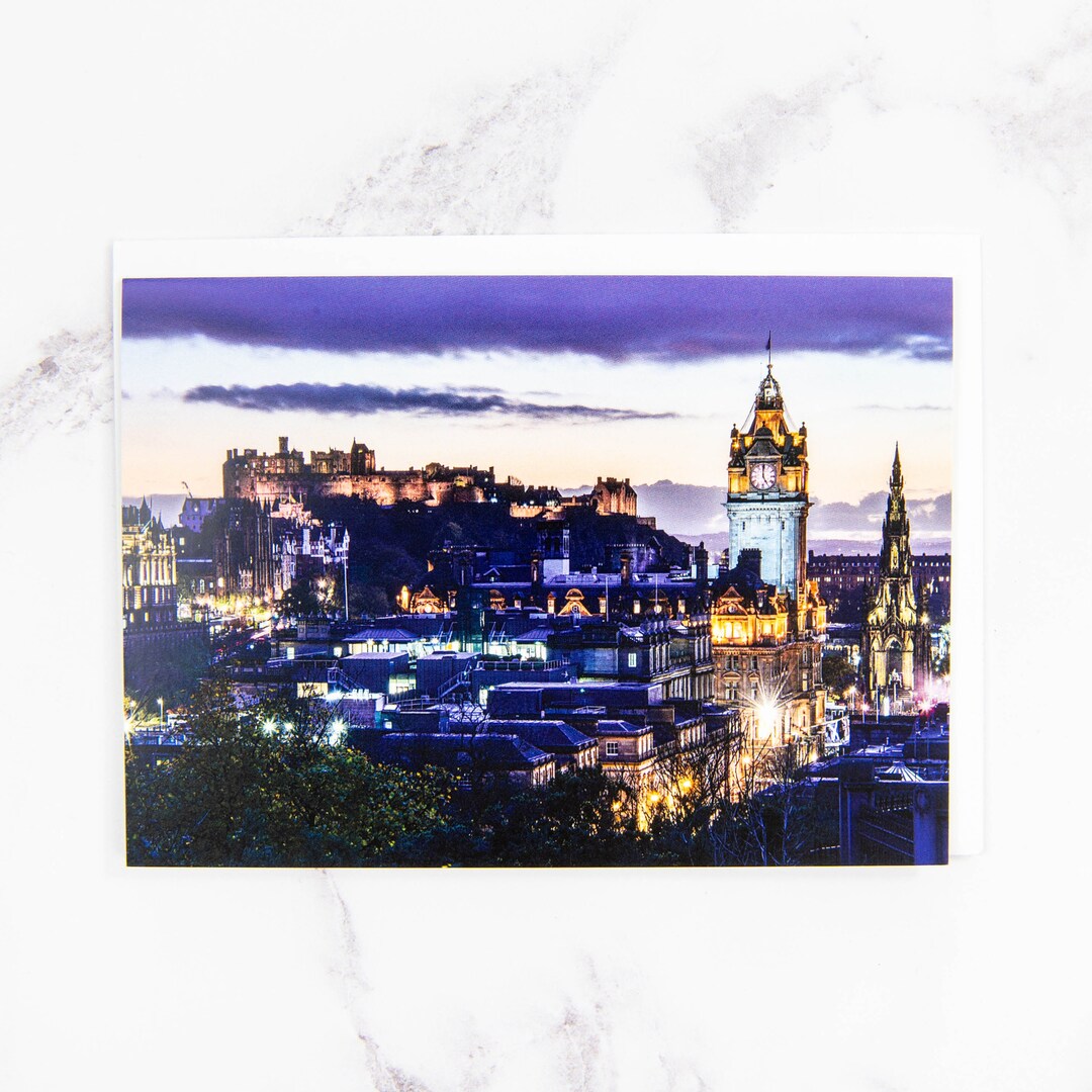 Edinburgh Castle Card, Edinburgh Skyline Card, Edinburgh City Card ...