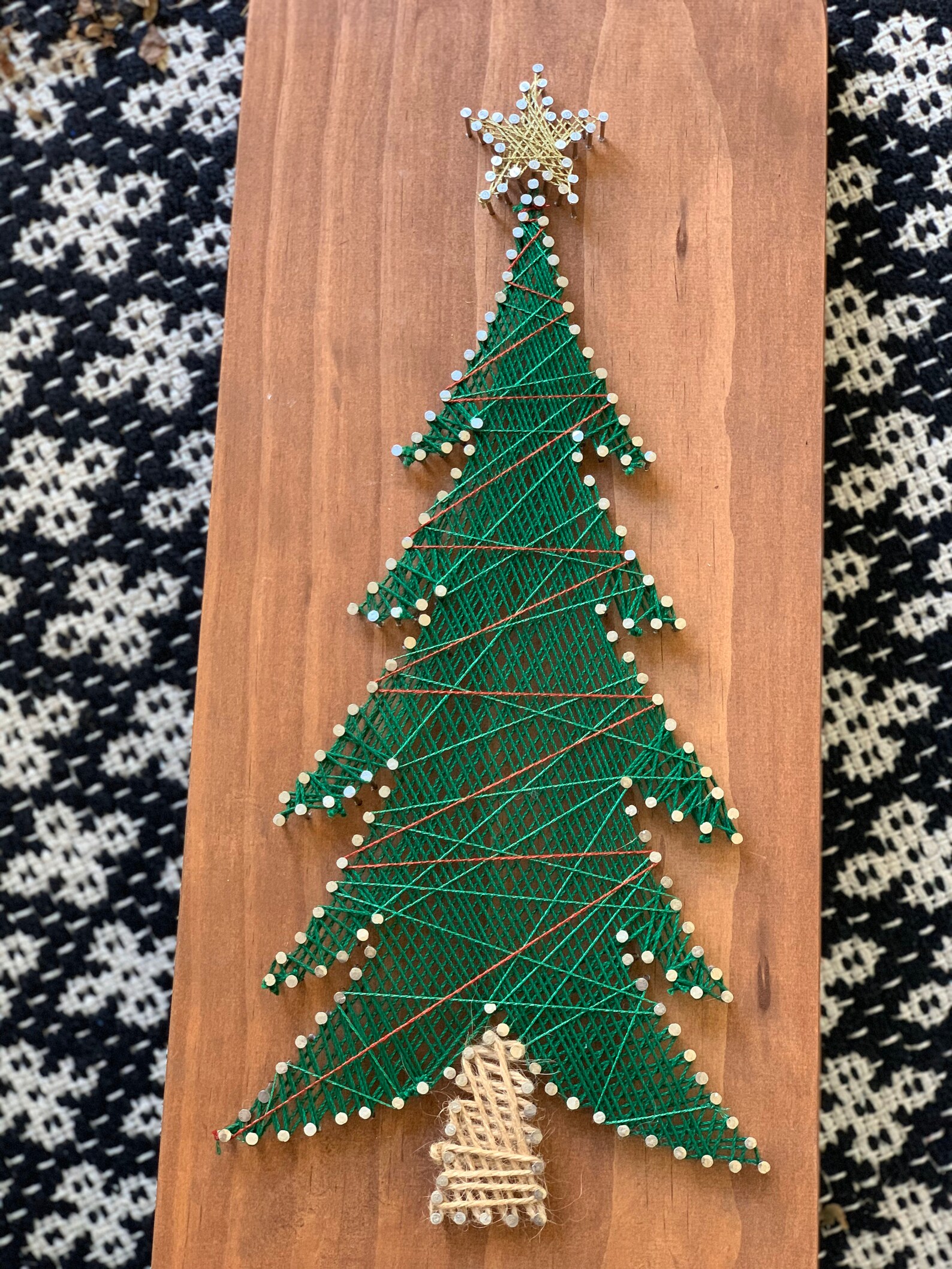String and Nail Art Christmas Tree - Etsy