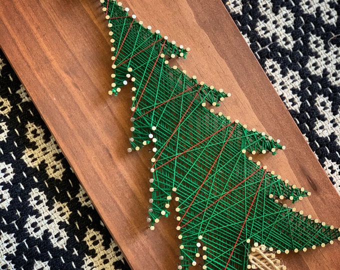String and Nail Art Christmas Tree - Etsy