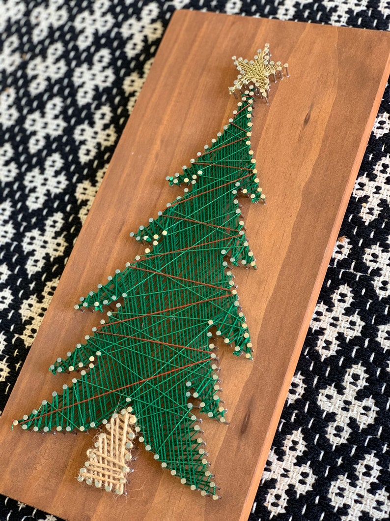 String and Nail Art Christmas Tree - Etsy