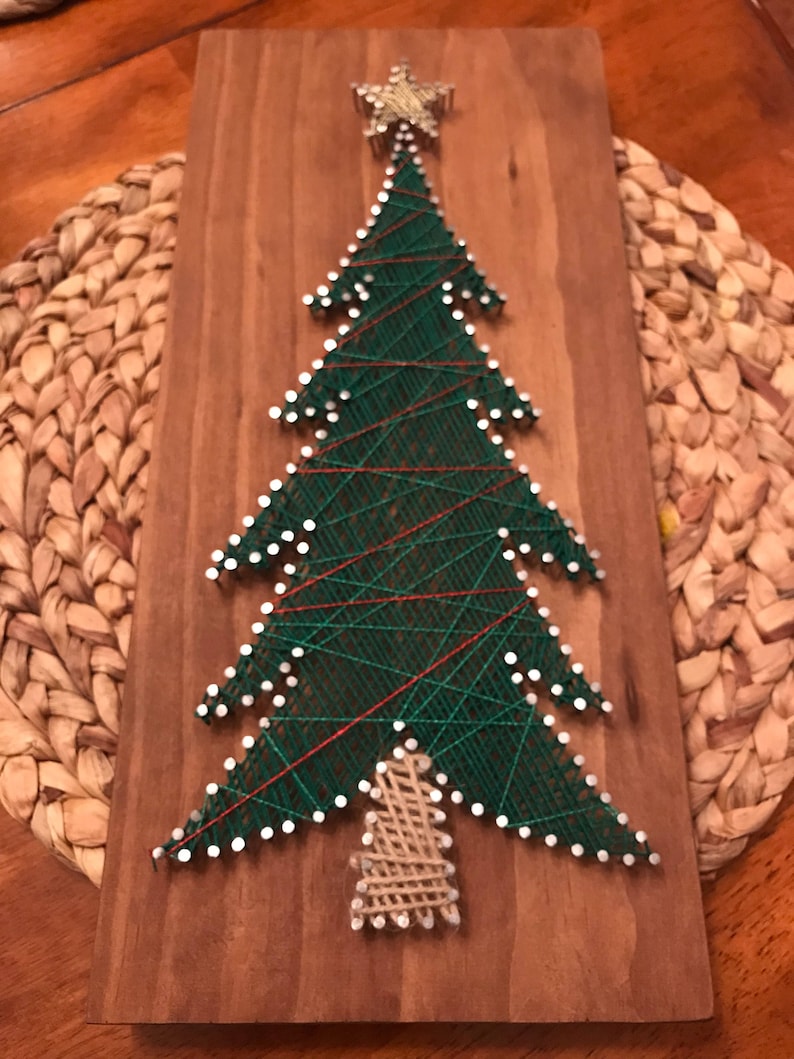 String and Nail Art Christmas Tree - Etsy