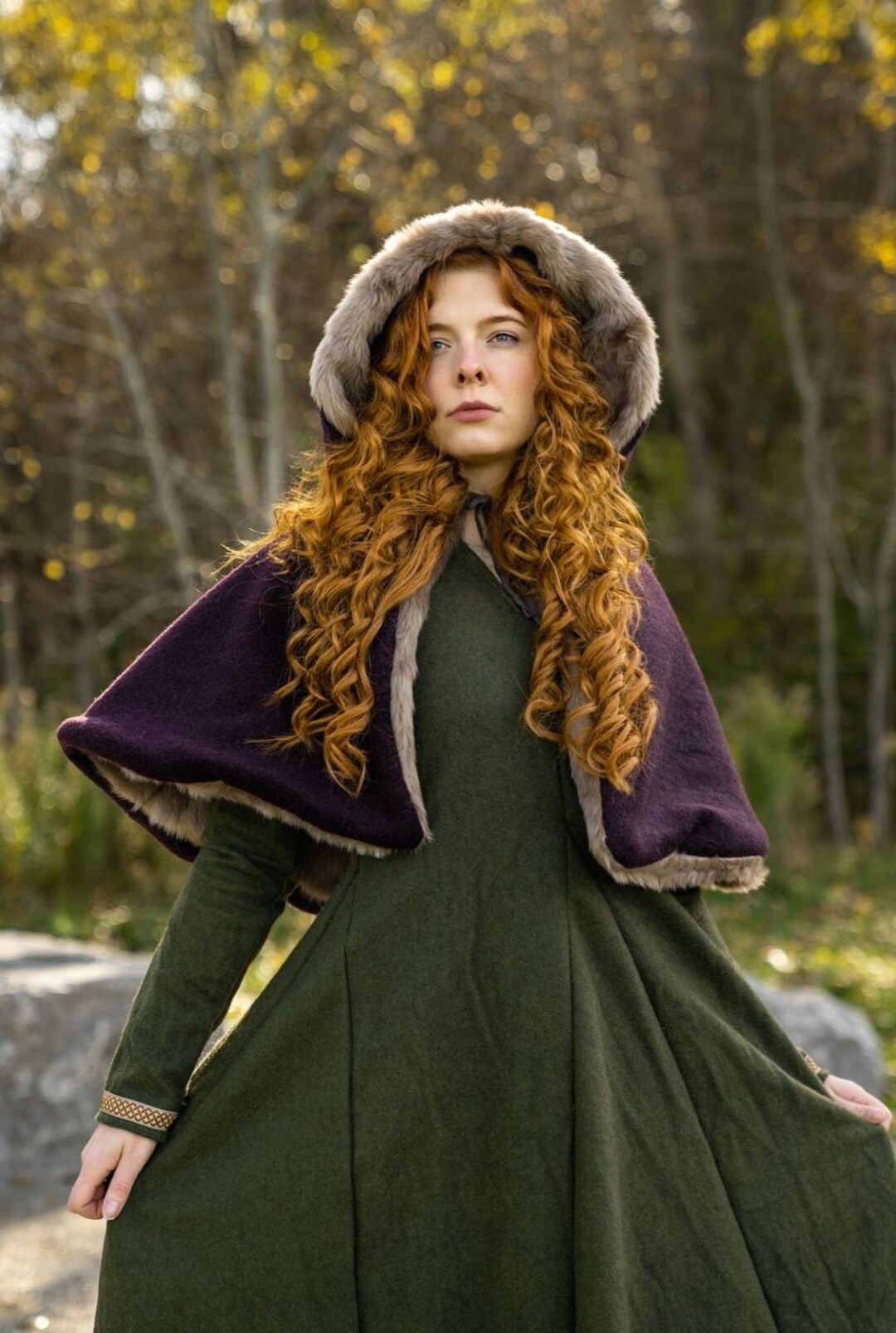 Lagertha Winter Capelet - Etsy