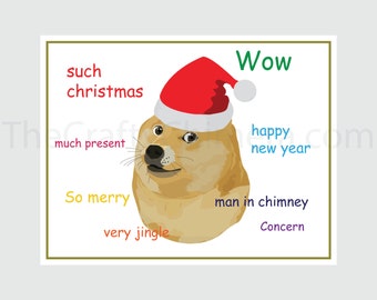 Doge Meme Farewell Card Funny Goodbye Card for Dog Lover, Meme Lover ...