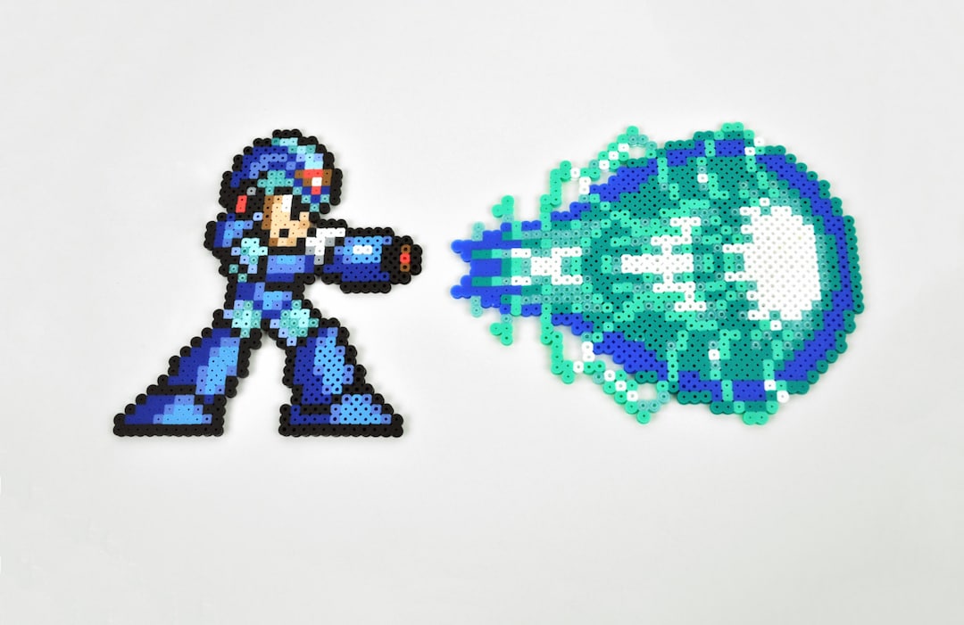 Mega Man X and Blast Magnet Perler Bead Super Nintendo - Etsy