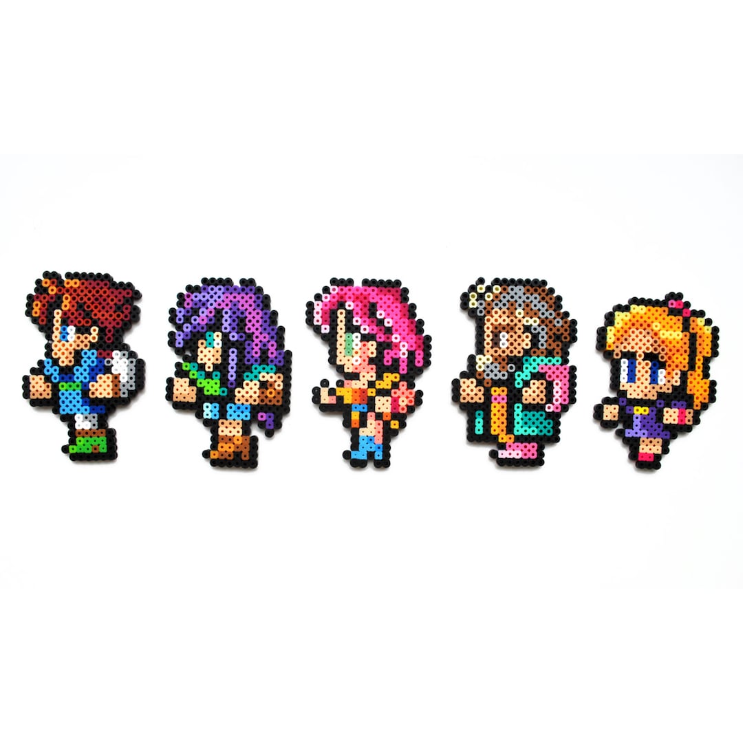 Final Fantasy V Complete Perler Bead Pixel Magnet Sprite Bartz Faris ...