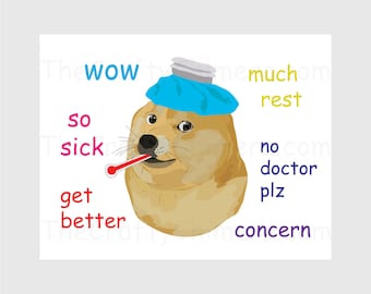 Doge Meme Farewell Card Funny Goodbye Card for Dog Lover, Meme Lover ...