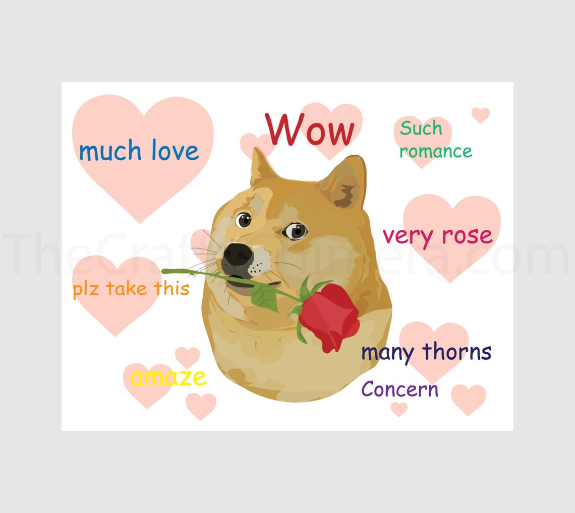 Doge Printables Five Card Bundle | Etsy