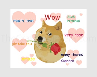 Doge Meme Farewell Card Funny Goodbye Card for Dog Lover, Meme Lover ...
