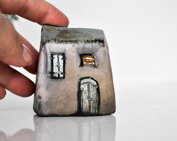 Ceramic Raku House in Gray Tones, Raku Fired Ceramic Houses ...