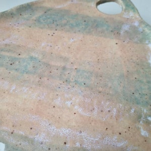 Handmade Cheese Board in White, Unique Ceramic Food Serving Platter ...