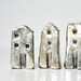Set of 3 Raku Fired Ceramic Houses Golden Glaze Handmade by - Etsy