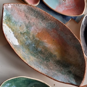 Large Ceramic Serving Bowl Unique Irregular Shape Art Ceramic - Etsy