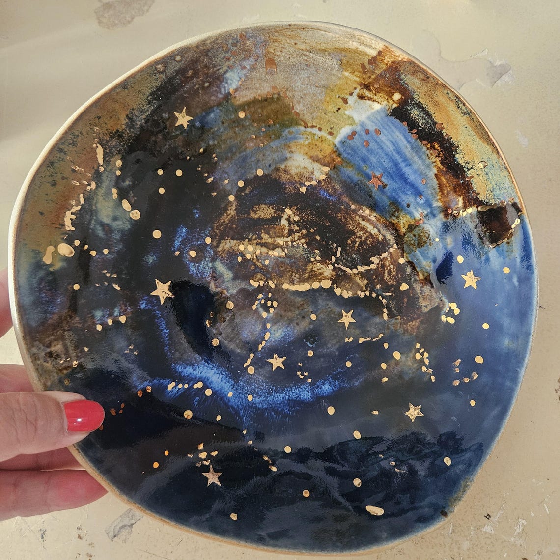 Unique Galaxy-themed Decorative Ceramic Bowl - Etsy