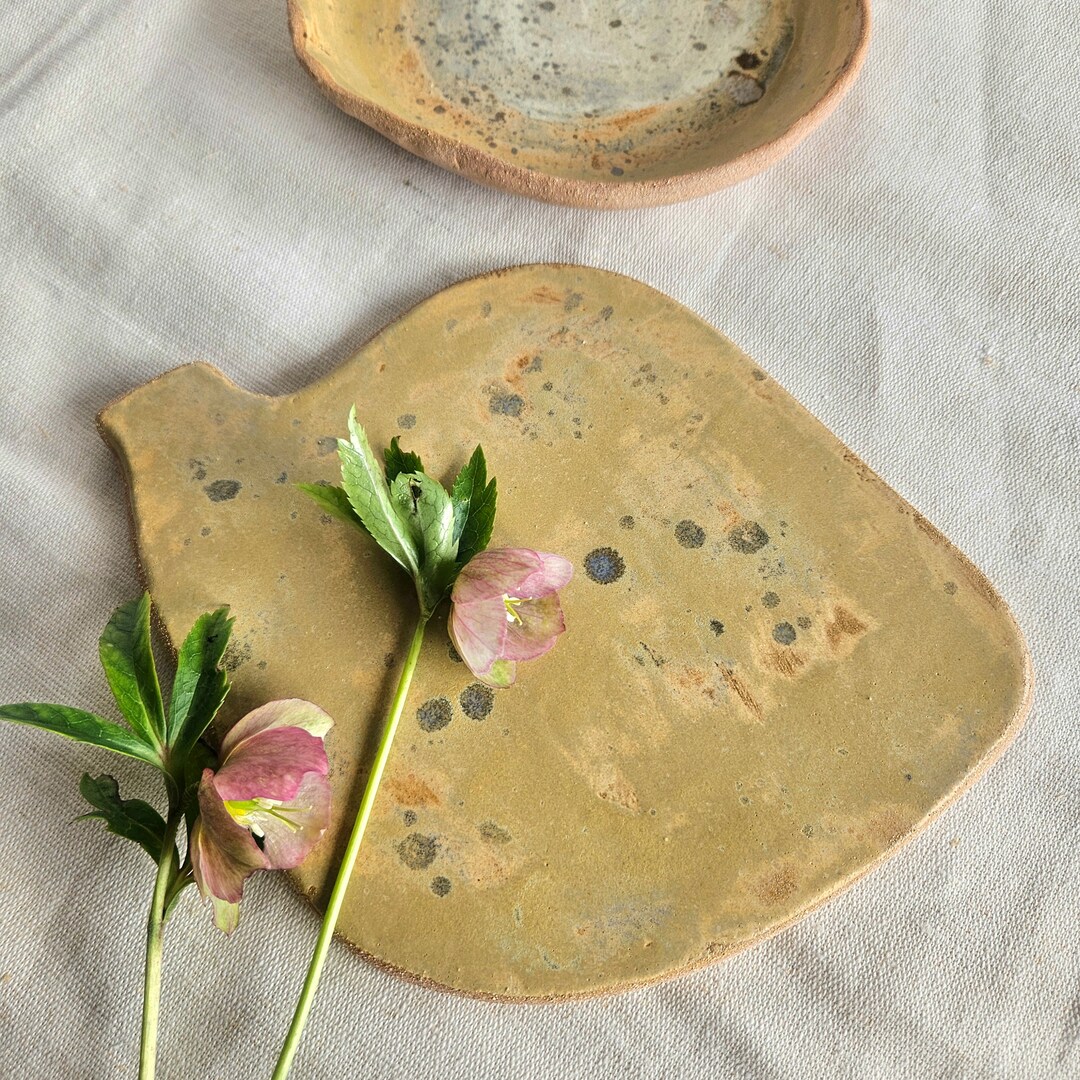 Ceramic Cheese Board, Unique Ceramic Food Serving Platter Made by ...