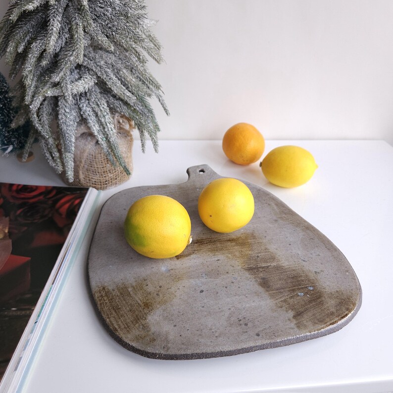 Ceramic Cheese Board, Unique Ceramic Food Serving Platter Made by ...