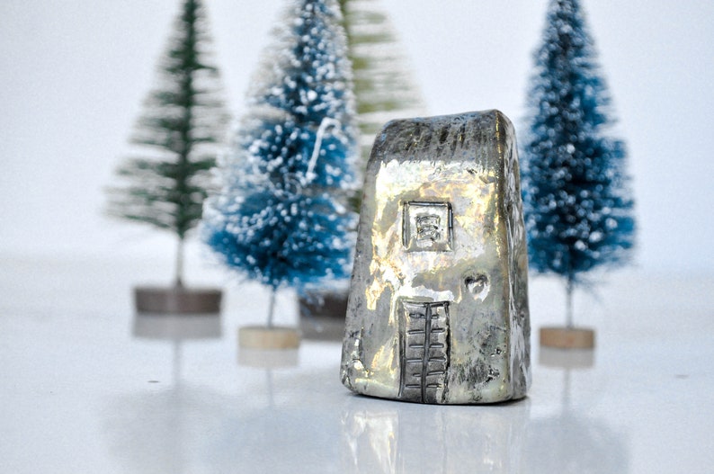 Handmade Golden Raku House Unique Ceramic Art House Modern - Etsy