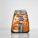 Raku Fired Ceramic House in Orange Glaze, Hand Sculpted Unique Ceramic ...