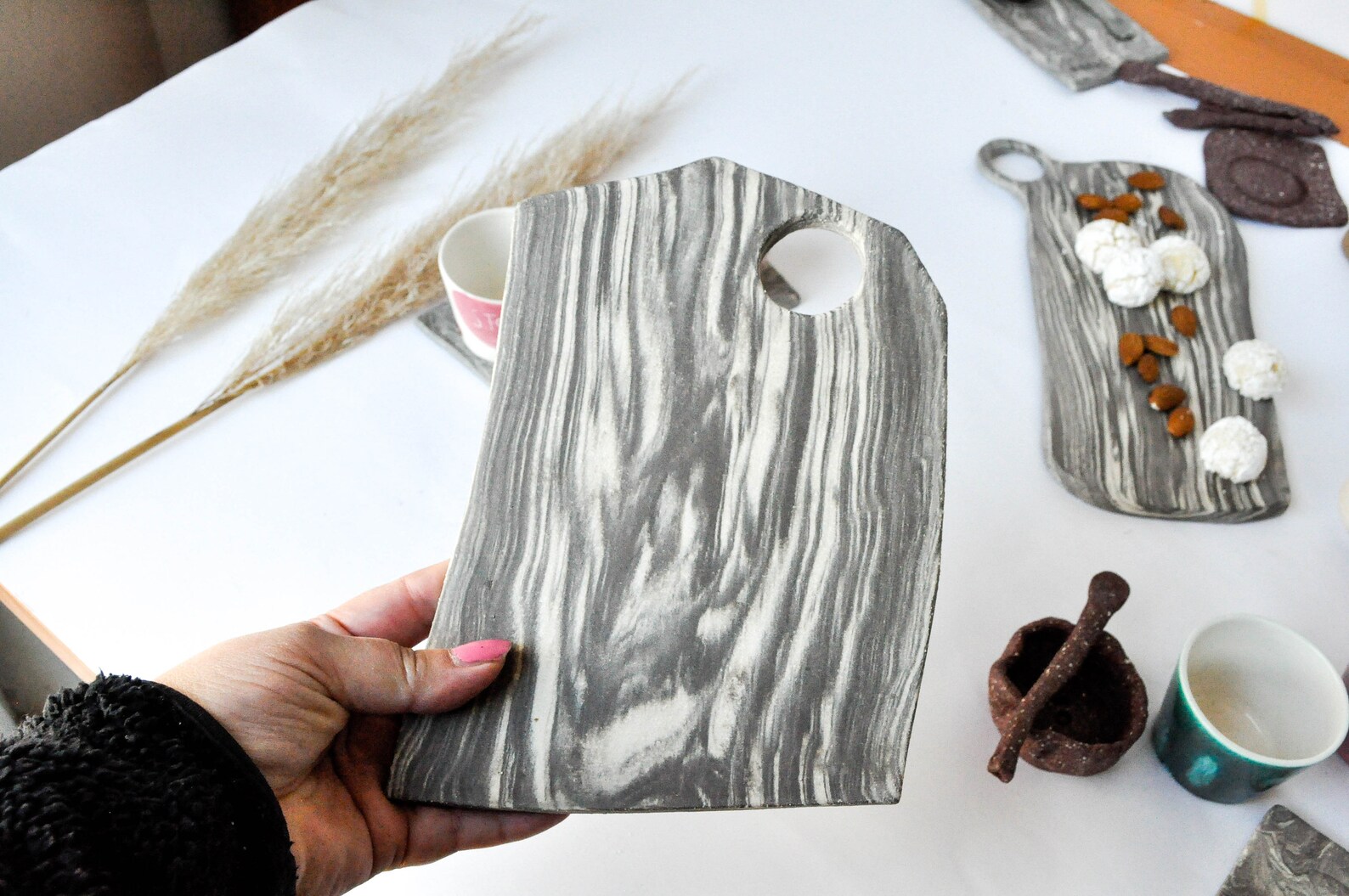 Marble Ceramic Cheese Platter. Cheese Ceramic Board. Sharing | Etsy