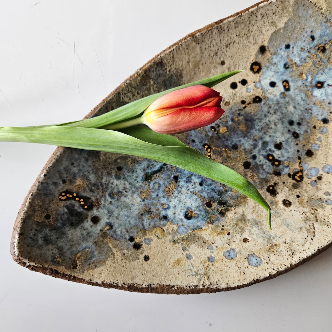 Large Ceramic Serving Bowl Unique Irregular Shape Art Ceramic Bowl in ...