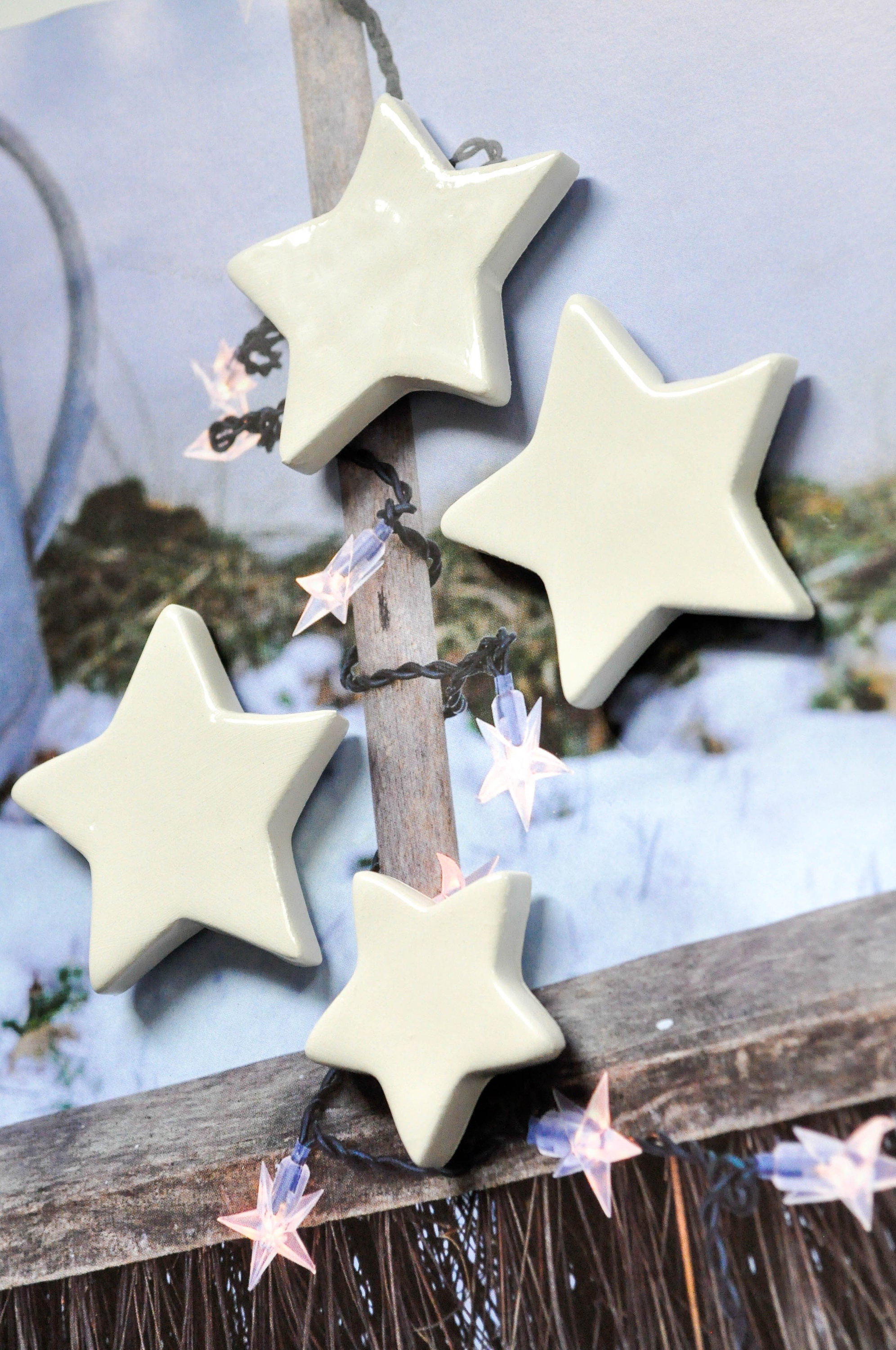 Star Ceramic Magnets Set of 4 Glossy Glazed Stars Fridge | Etsy