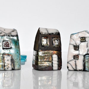 Raku Fired Ceramic Art House: Handcrafted Croatian Pottery - Etsy