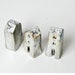 Set of 3 Raku Fired Ceramic Houses Golden Glaze Handmade by - Etsy