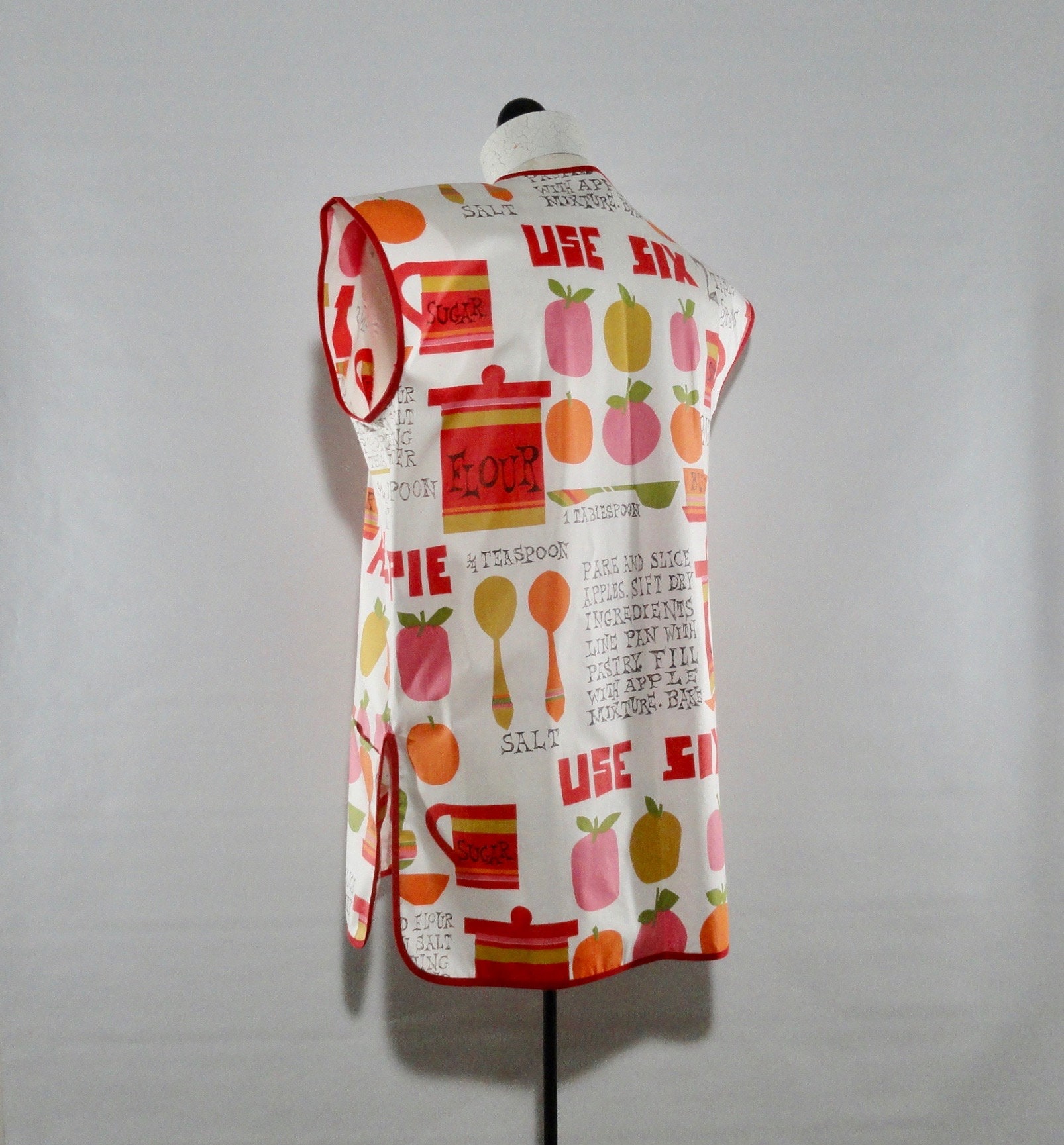 MCM Cotton Kitchen Smock Small Vintage 50s 60s Fabrics M - Etsy
