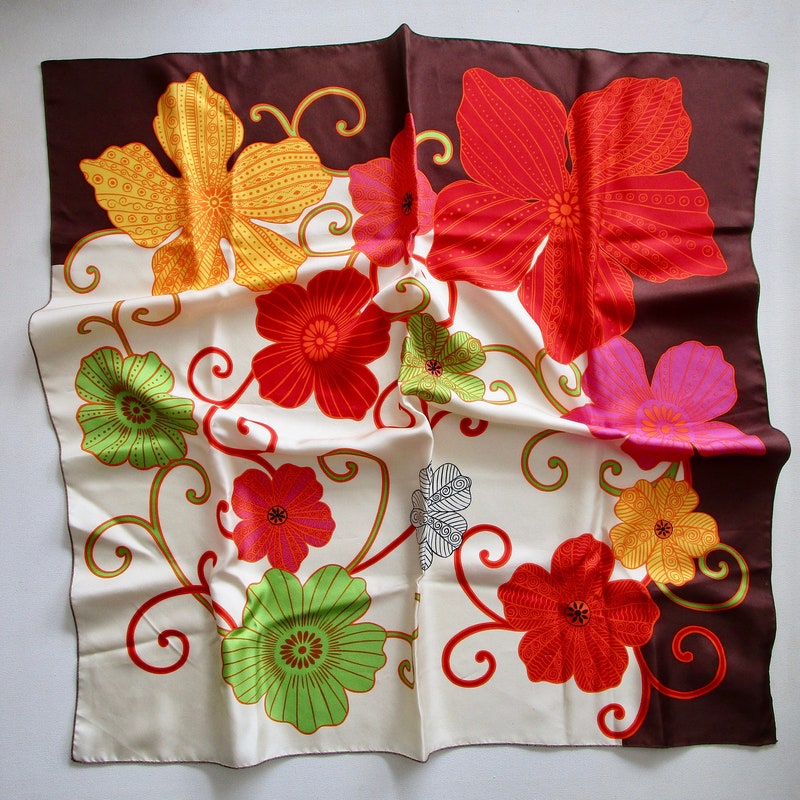 Talbots Silk Scarf - Etsy