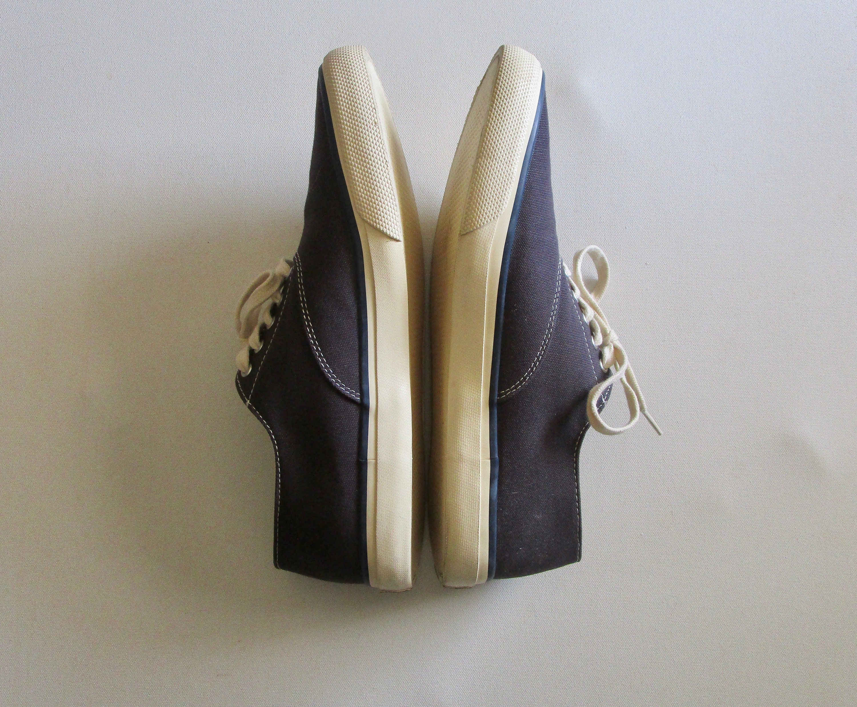 Navy White Canvas Top Siders 11, Vintage 90s Does 60s SPERRY Boat Shoes ...