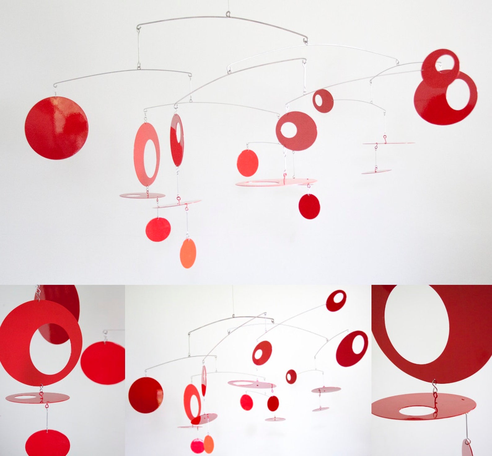 Eclipse Mobile Mid-century Modern Large-sized Metal Hanging - Etsy