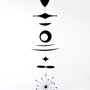 Large Hanging Mobile Wall Decor Sculpture Art - Black Mid-century ...