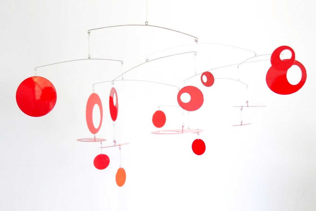 Eclipse Mobile, Mid-century Modern, Large-sized Metal Hanging Art ...