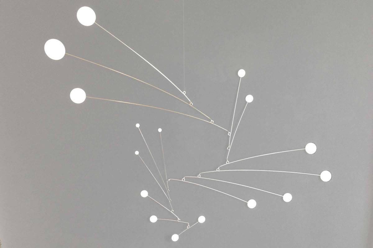 Lumi Mobile, Mid-sized Metal Mid-century Modern Stainless Steel and ...