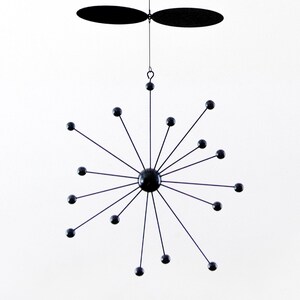 Large Hanging Mobile Wall Decor Sculpture Art - Black Mid-century ...