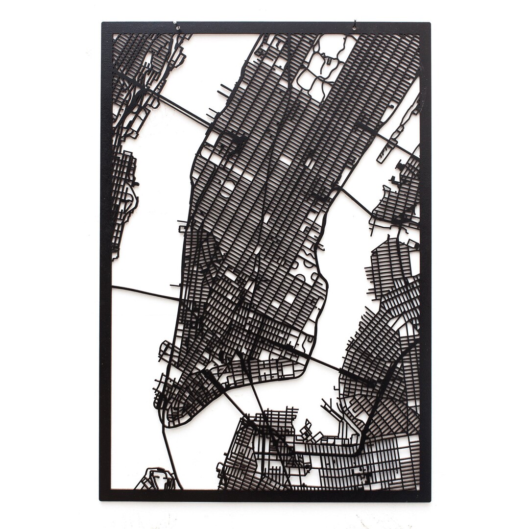 3D City Map of NEY YORK (manhattan), 59x42cm (73x53cm) - Etsy