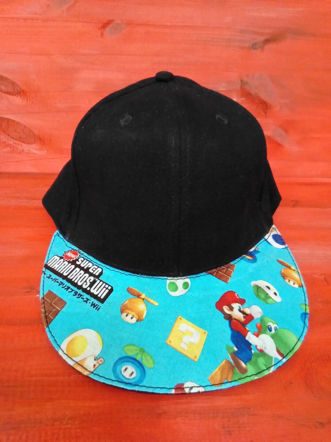 Hand Customised/custom Super Mario Theme Flat Peak Baseball Cap - Etsy