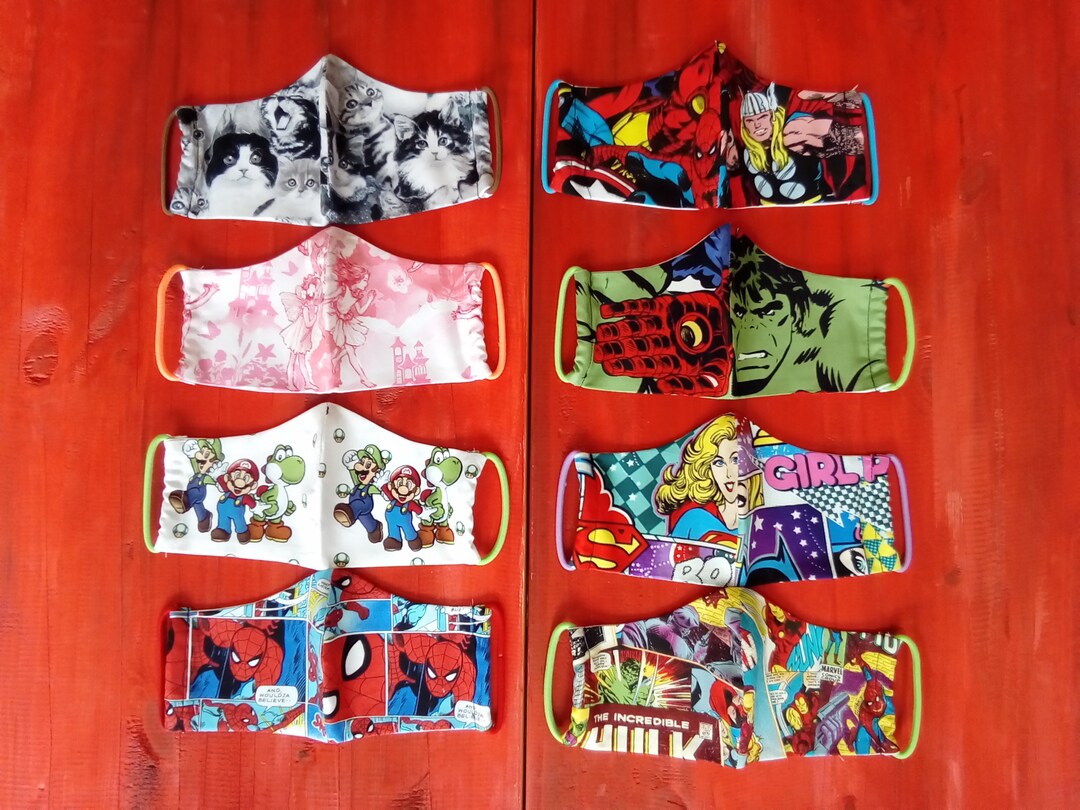 Hand Made Marvel Spider Man Theme Masks for Kids, Super Mario, Wonder ...
