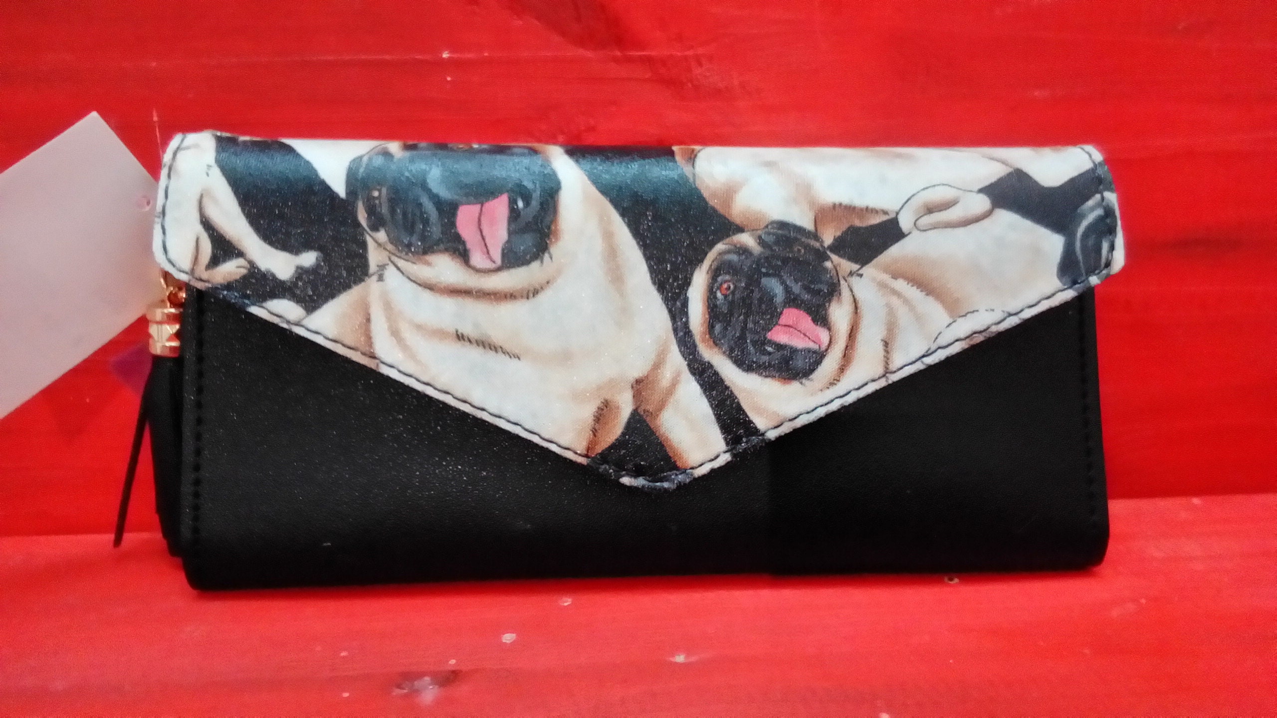 Hand Customised/custom Gryffindor Theme Women's Wallets, Pug Sugar ...