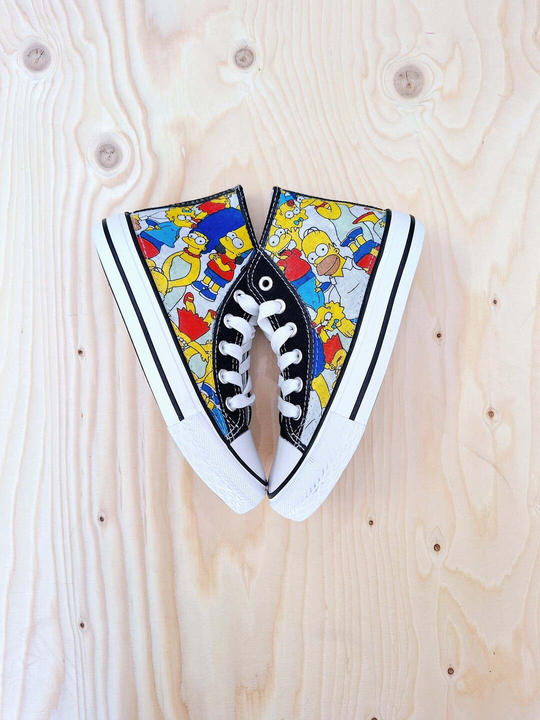 Custom Simpsons Theme Trainers Shoes High Top Sneakers - Etsy