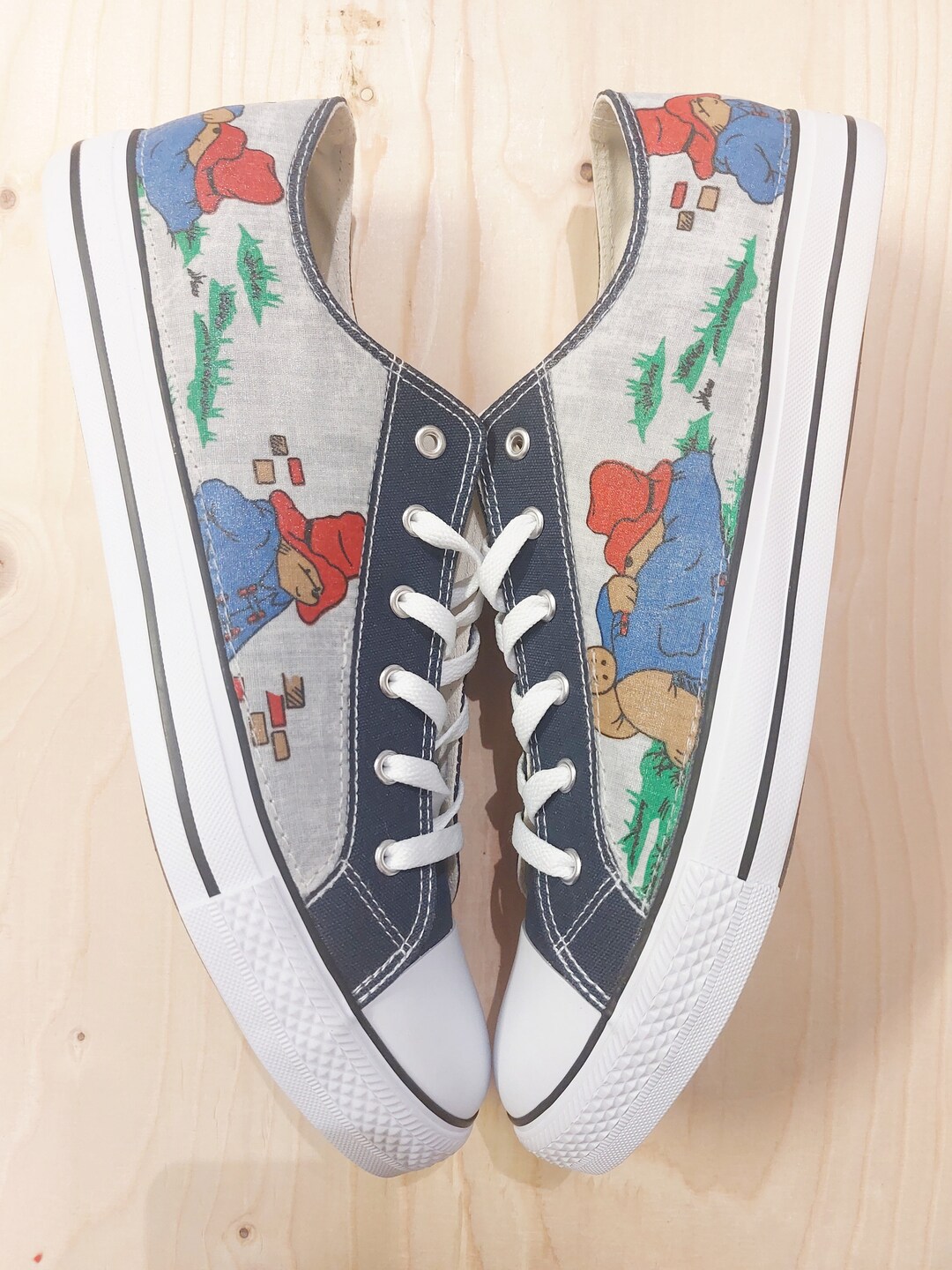 Custom Paddington Bear Vintage Theme Shoes Trainers Low Top Sneaker - Etsy