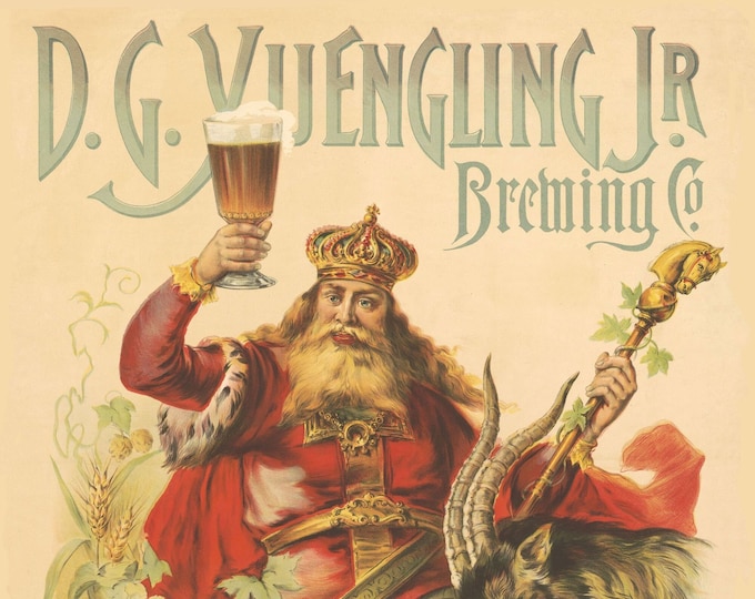 Yuengling Bock Beer 1890 Ad Vintage Poster. Pottsville PA Brewery ...