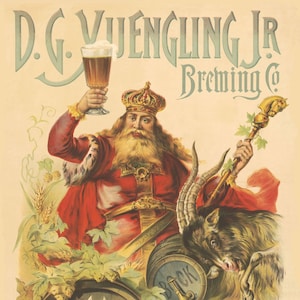 Yuengling Bock Beer 1890 Ad Vintage Poster. Pottsville PA Brewery ...