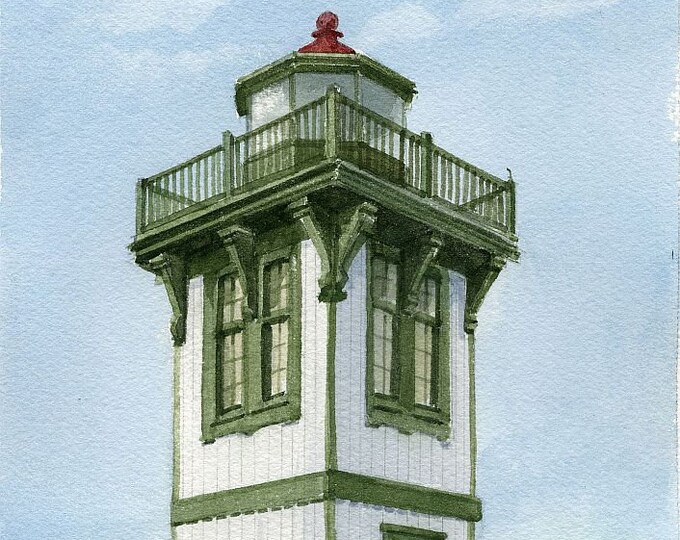 Table Bluff Lighthouse, Woodley Island Marina, Eureka, CA. Square White ...