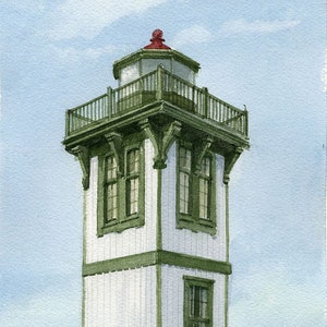 Table Bluff Lighthouse, Woodley Island Marina, Eureka, CA. Square White ...