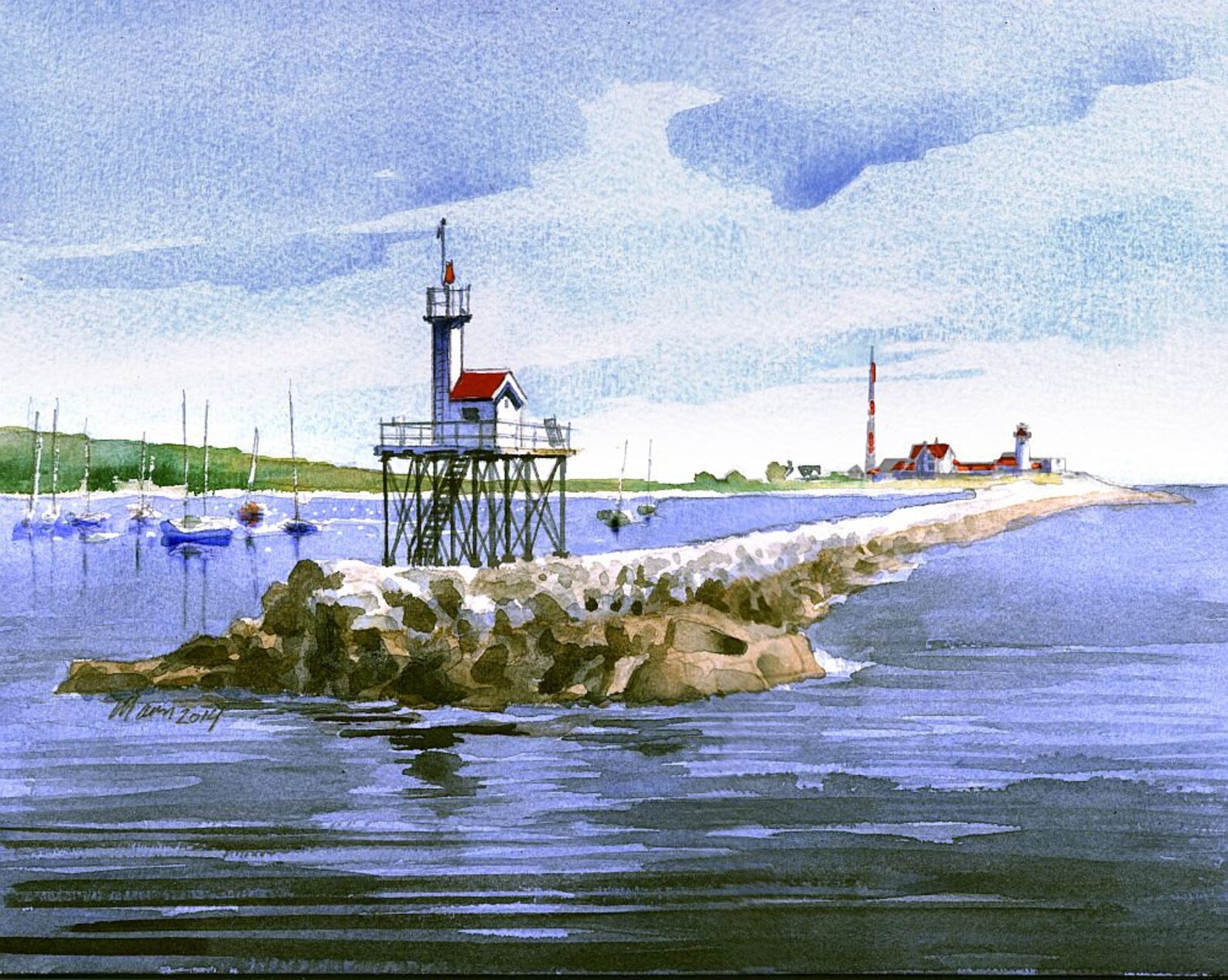 Dog Bar Breakwater & Eastern Point Lighthouses Gloucester | Etsy