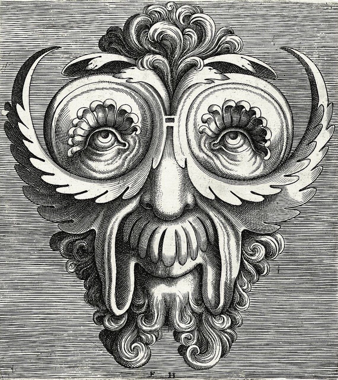 Funny Grotesque Masks Vintage Art Printable Coloring Pages. 6 | Etsy