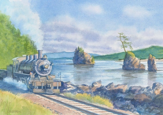 Oregon Coast Scenic Railroad by Three Graces Garibaldi. | Etsy