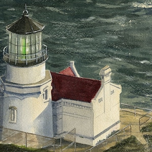 Point Conception Lighthouse, Santa Barbara Channel, CA. Green Light ...