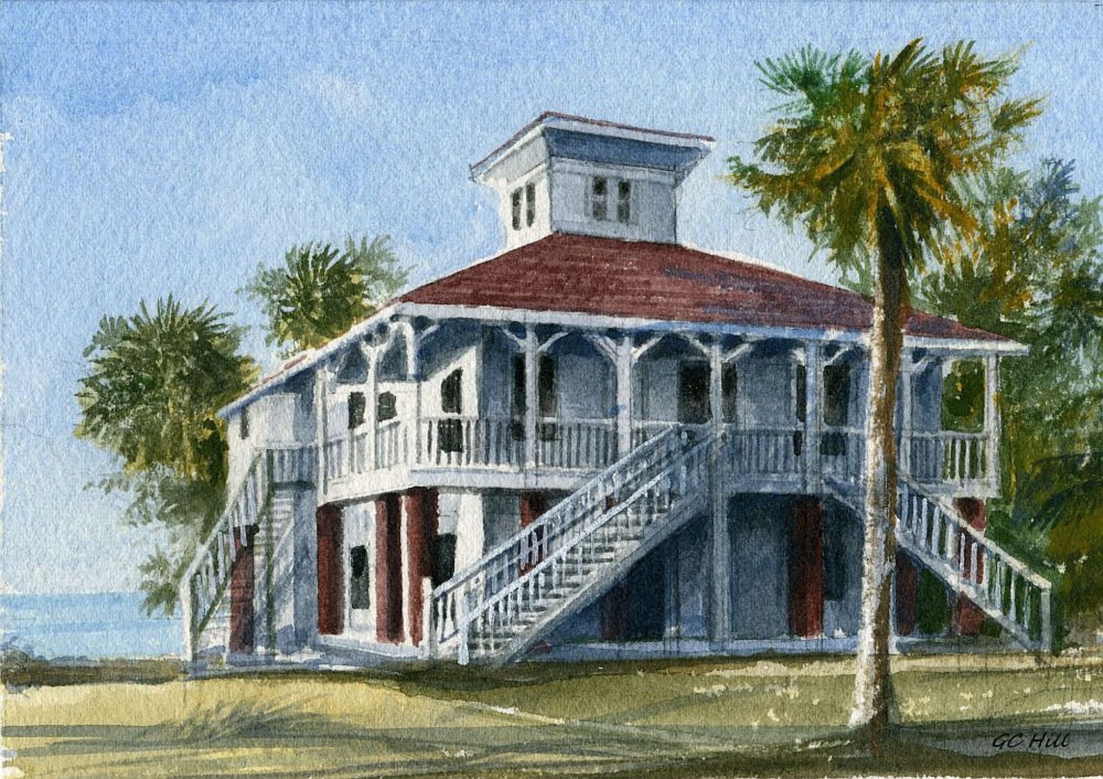 St. Joseph Point Range Rear Lighthouse, Port St. Joe, Florida. 1940s ...